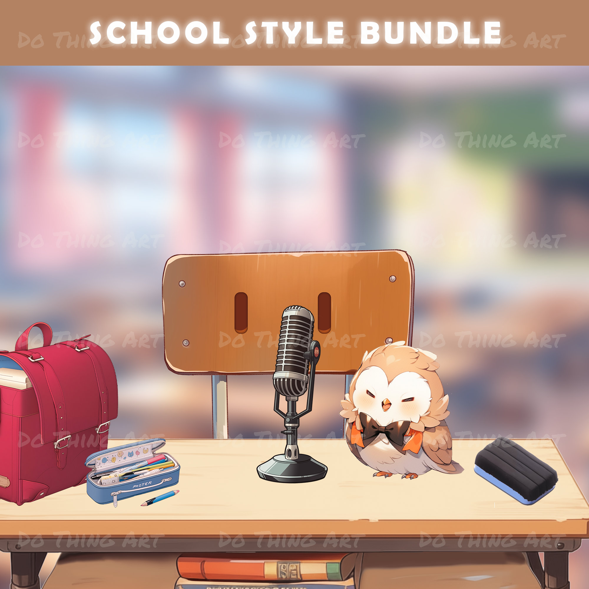 Vtuber Assets School Theme Bundle High School Theme Bundle Pre-school ...