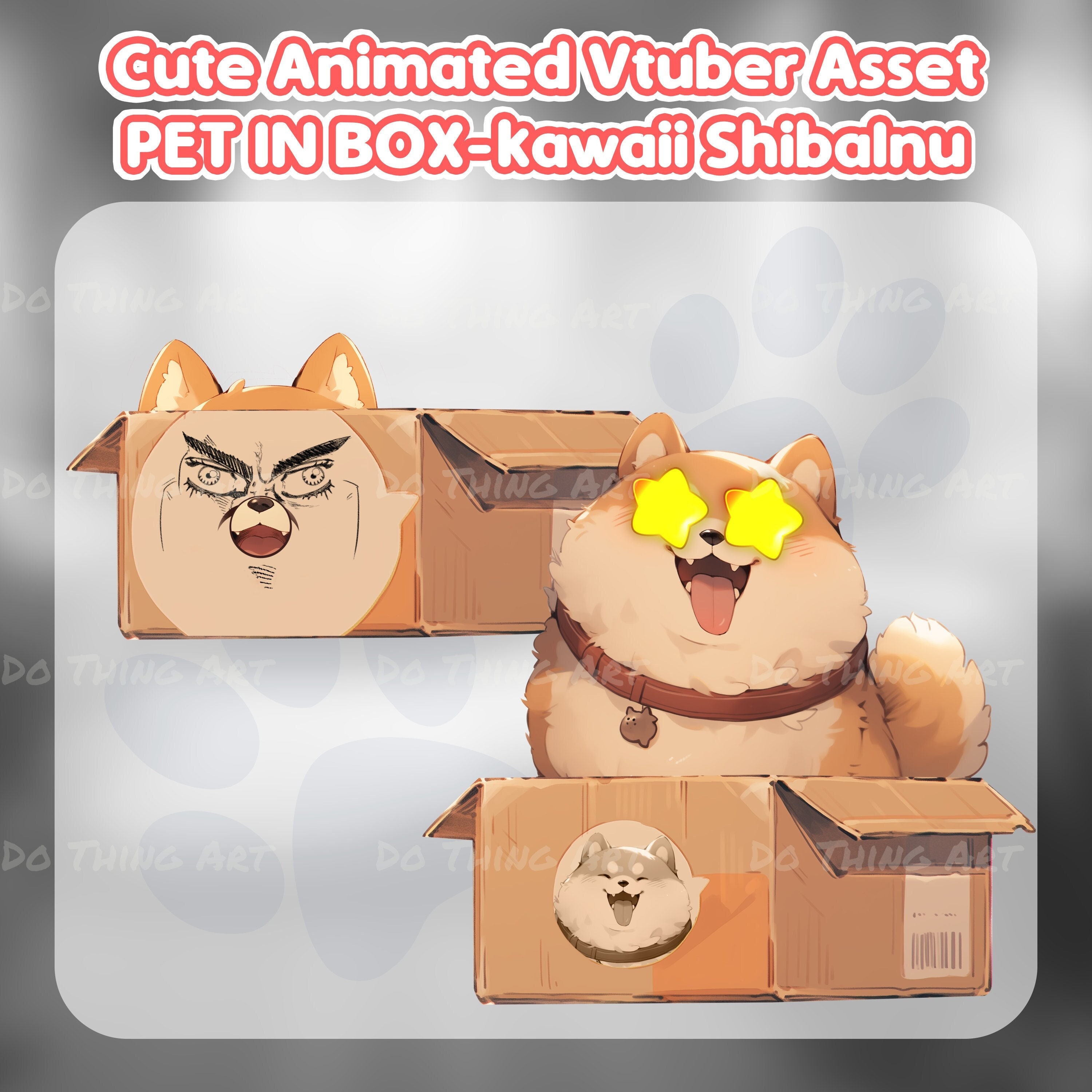 Vtuber Assets Shibainu Dog Animated Decoration | Twitch Overlay ...