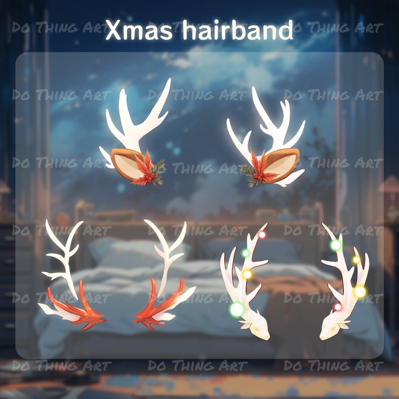 VTUBER Asset Vtuber Hair Band Christmas Edition - Etsy