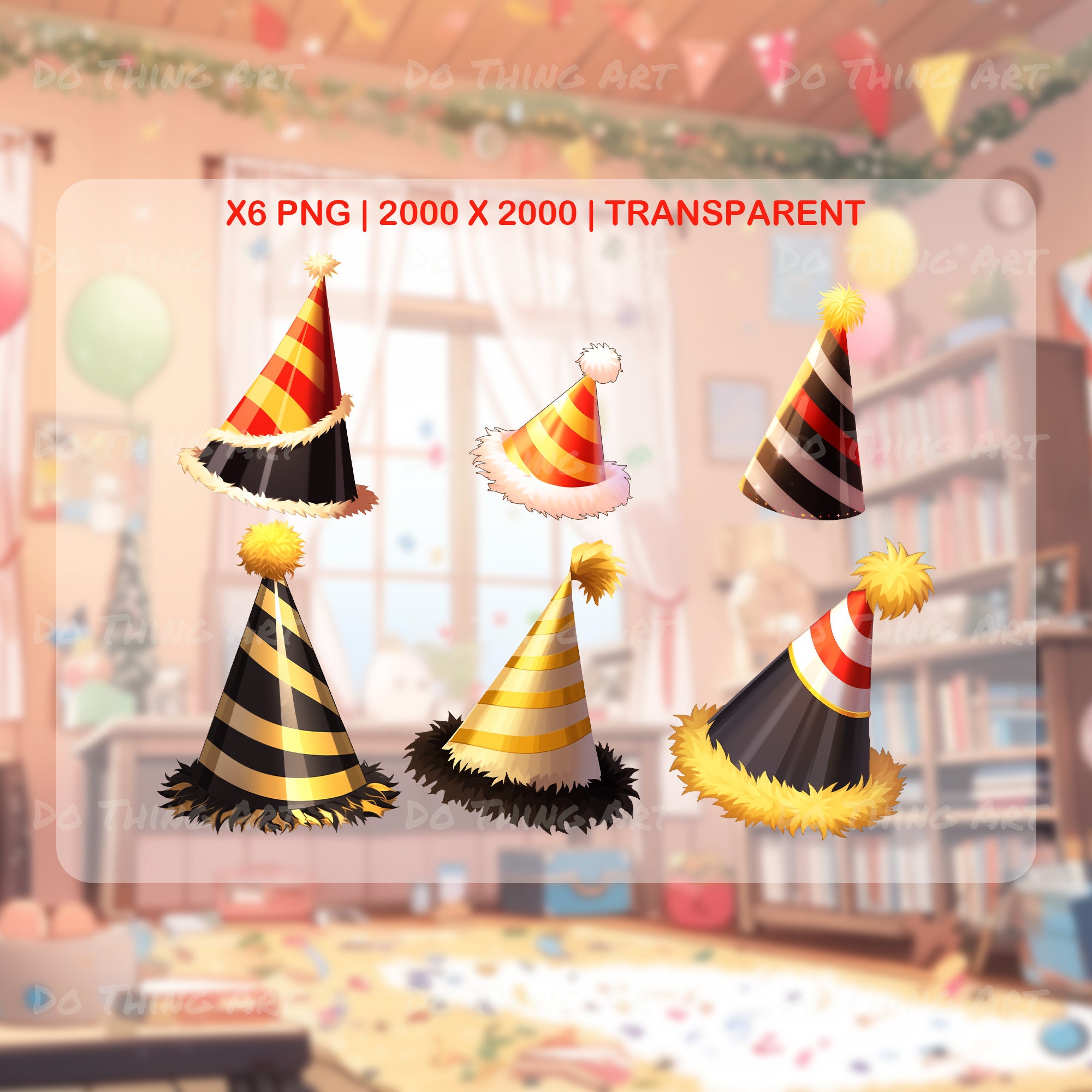 VTUBER Asset | Vtuber New Year Eve_hat Edition - Etsy