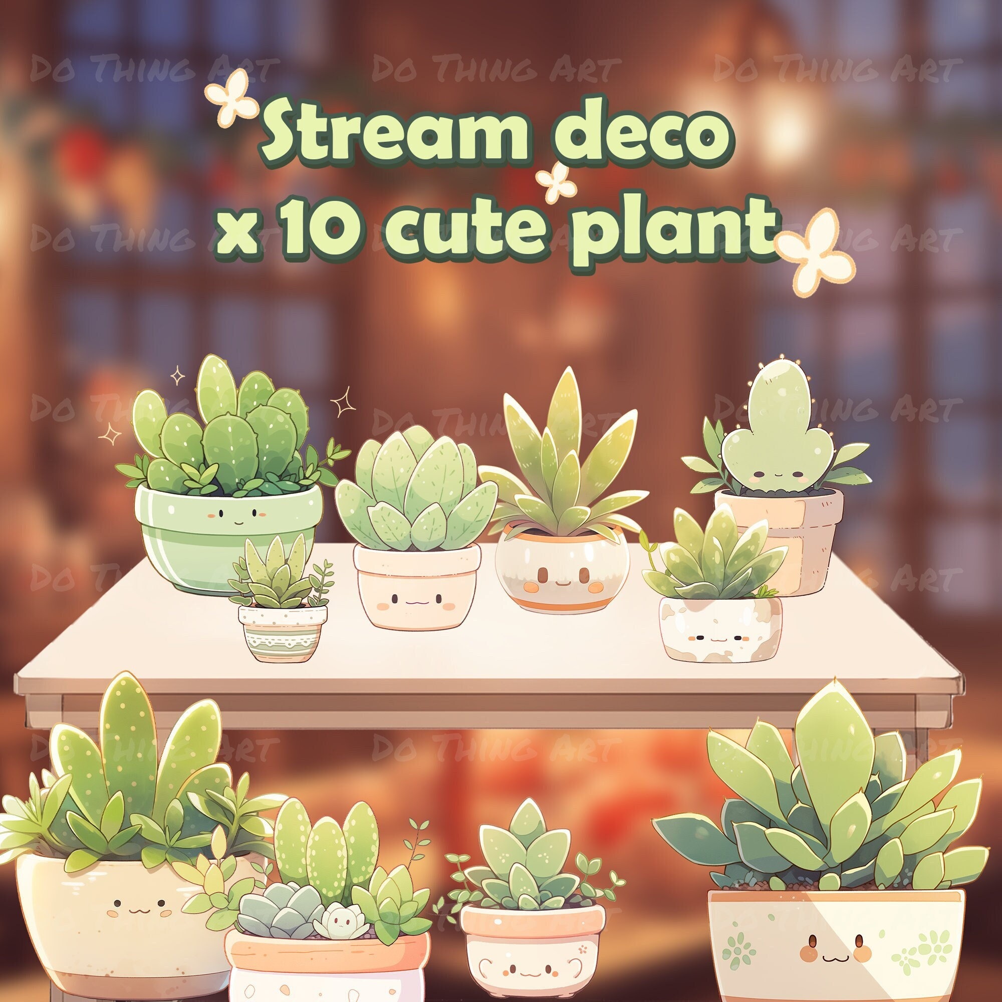Vtuber Asset Cute Plant Decoration | Streamer Decoration | Cute Plant ...