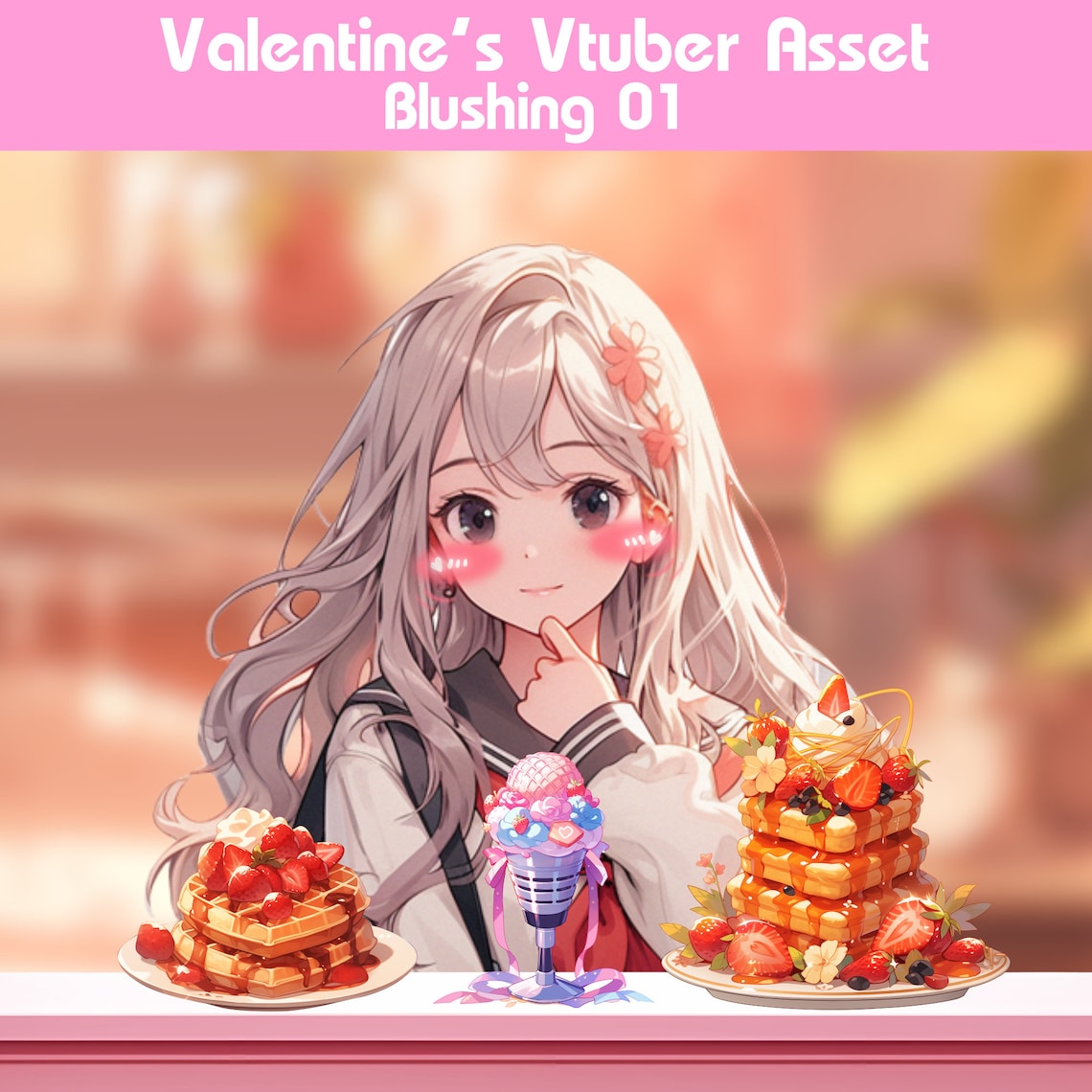 Vtuber Assets Valentine Animated Eyes Set X5 Love Eye Shy Face Love Pop ...