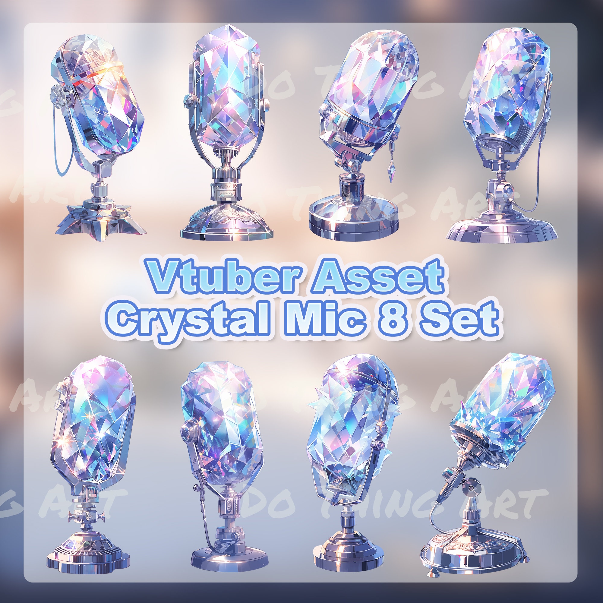 Vtuber Microphone | Crystal Theme Microphone | Twitch Streamer ...