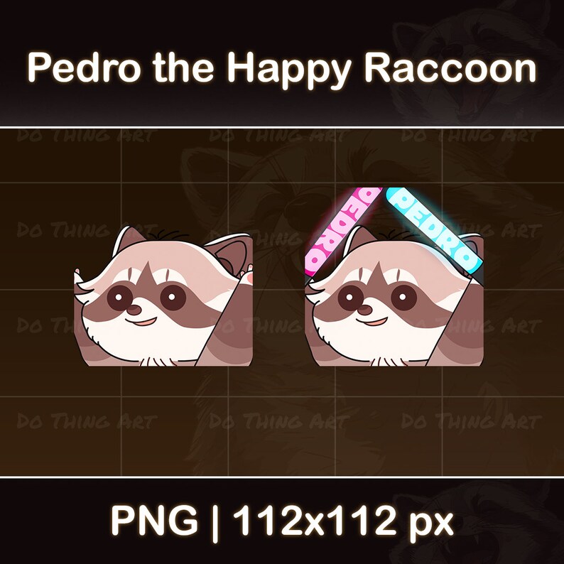 Animated Pedro Raccoon Emote Animated Pedro Raccoon Decoration Mug ...