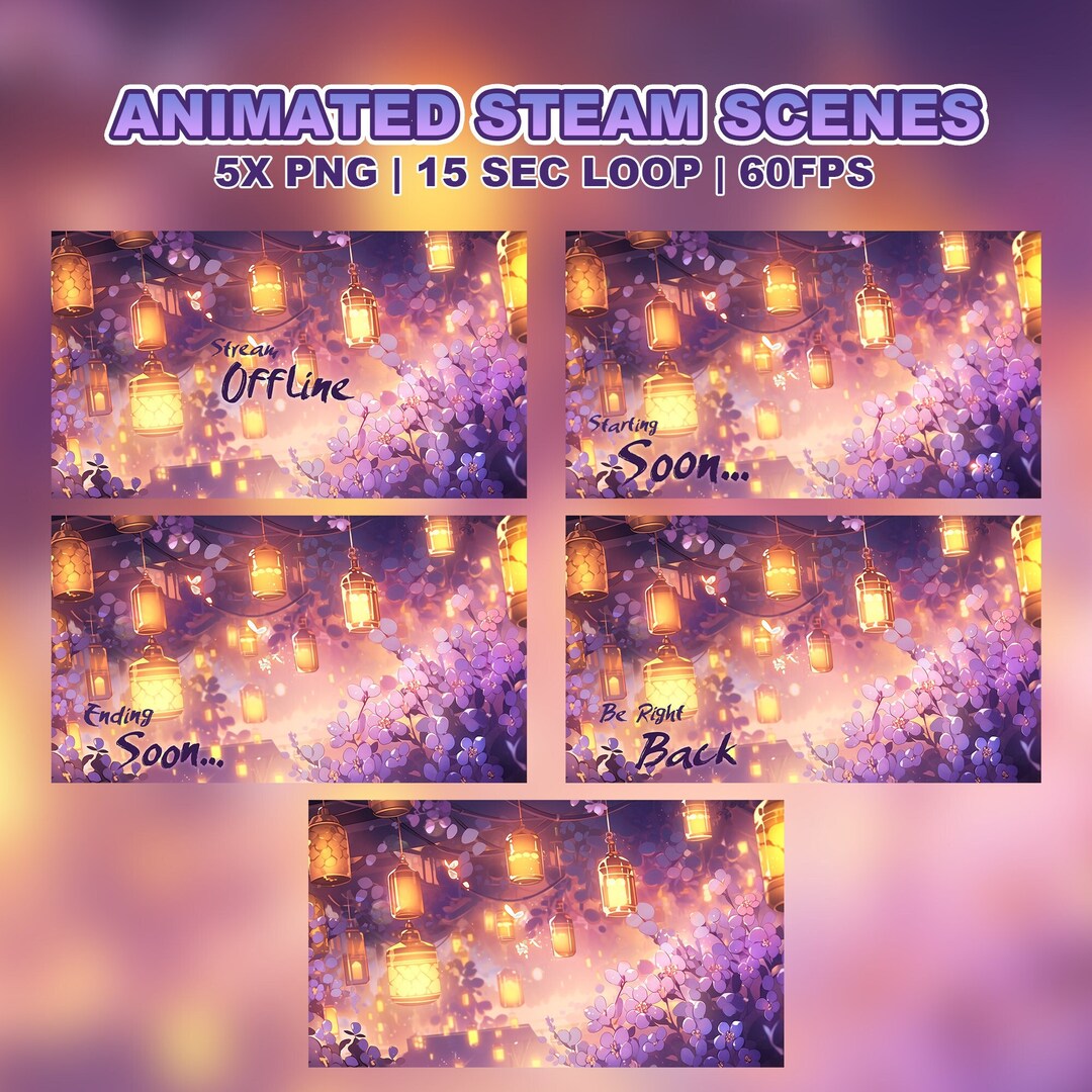 Mystic Purple Dreams Honey Paradise | Animated Twitch Screen Overlay ...