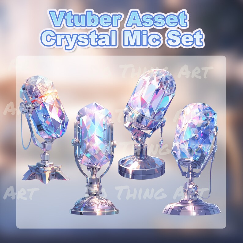 Vtuber Microphone | Crystal Theme Microphone | Twitch Streamer ...