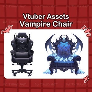 Dark Red Vampire Vtuber Assets Bundle (digital Download) - Etsy
