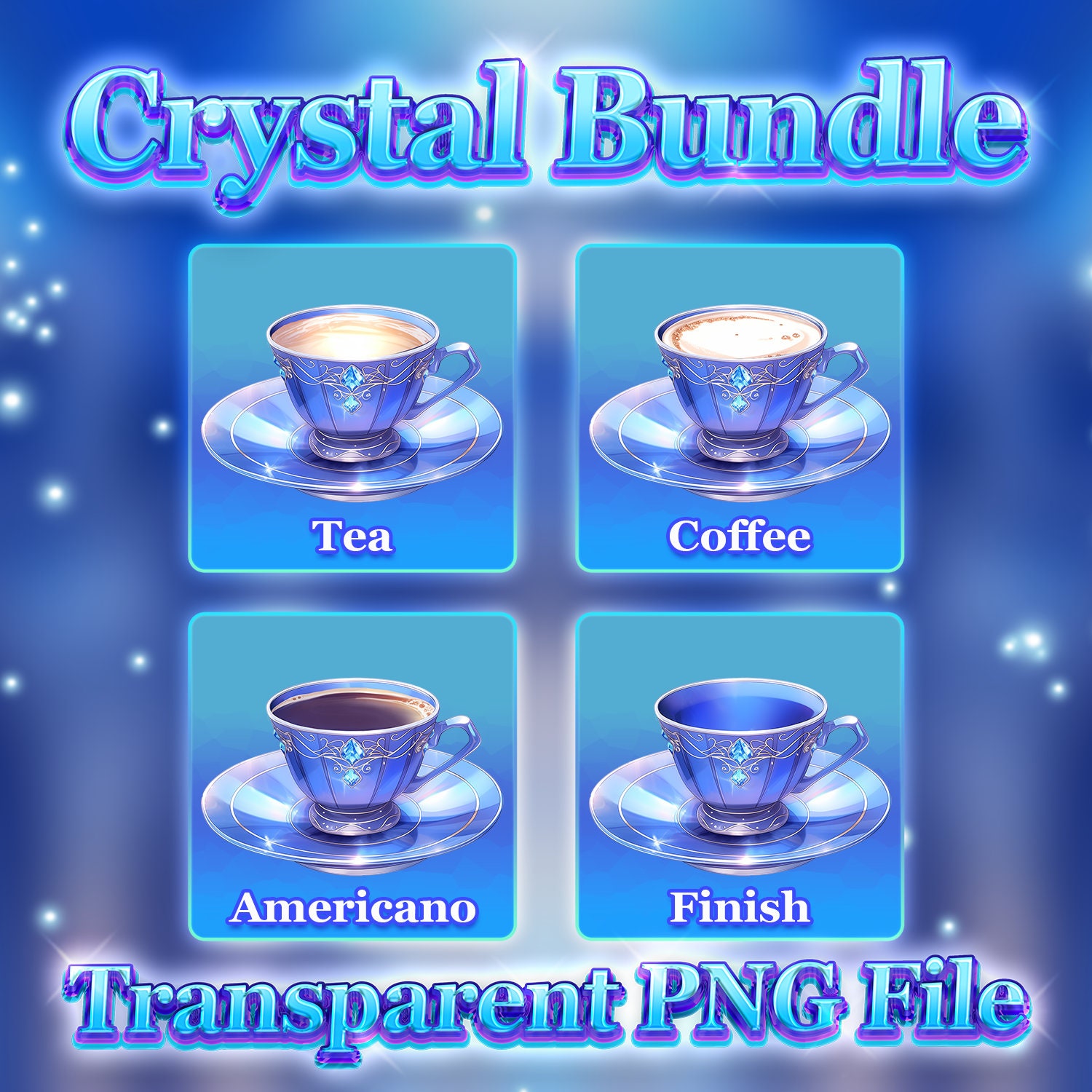 Vtuber Assets - Crystal Bundle | High Tea Collections | Party Assets ...