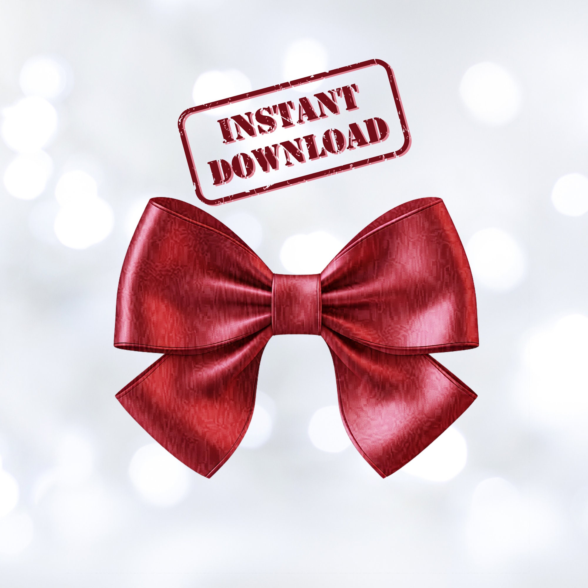 Red Coquette Bows Png, Watercolor Coquette Bow, Commercial Use ...
