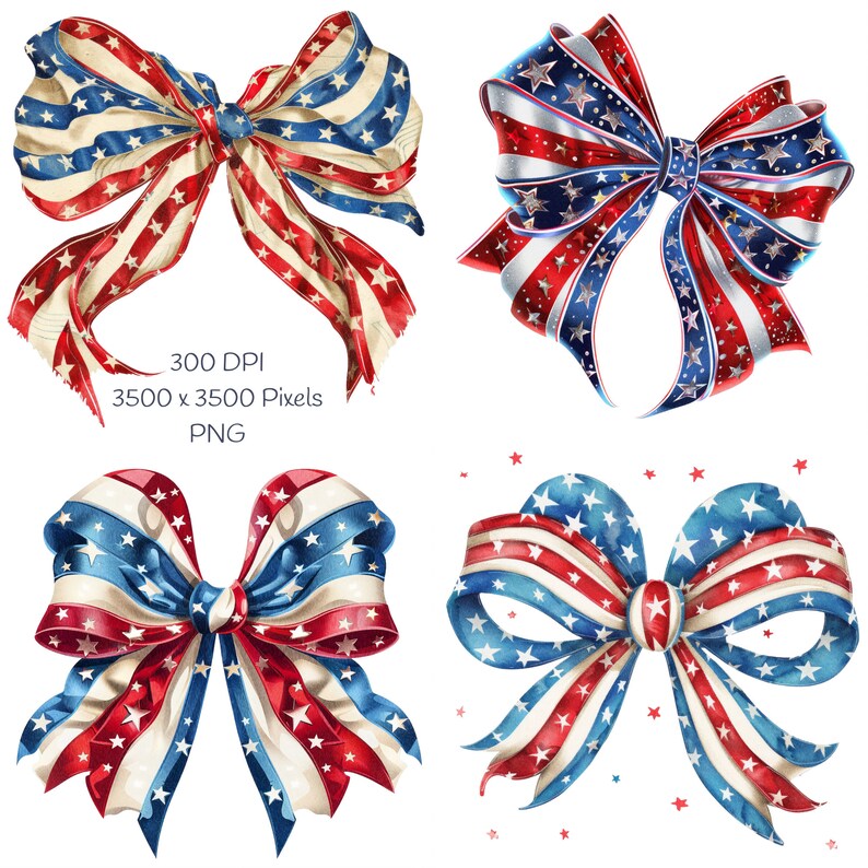 Coquette American Flag Png Coquette Bow, 4th of July Clipart, 4th of ...