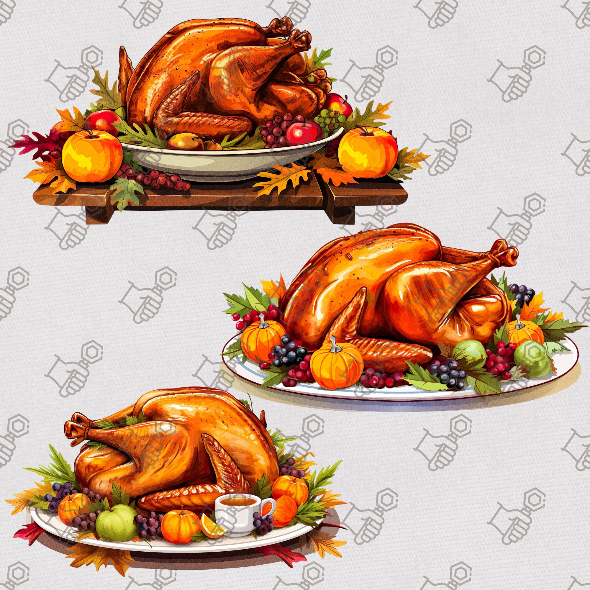Thanksgiving Clipart | Harvest Clipart | Commercial Use | Watercolor ...