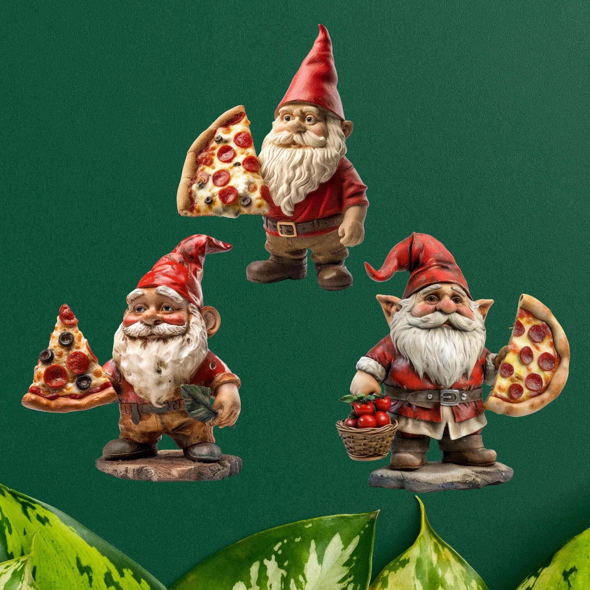 Pizza Gnome Clipart | Gnome PNG | Commercial Use | Personal Use | Pizza ...