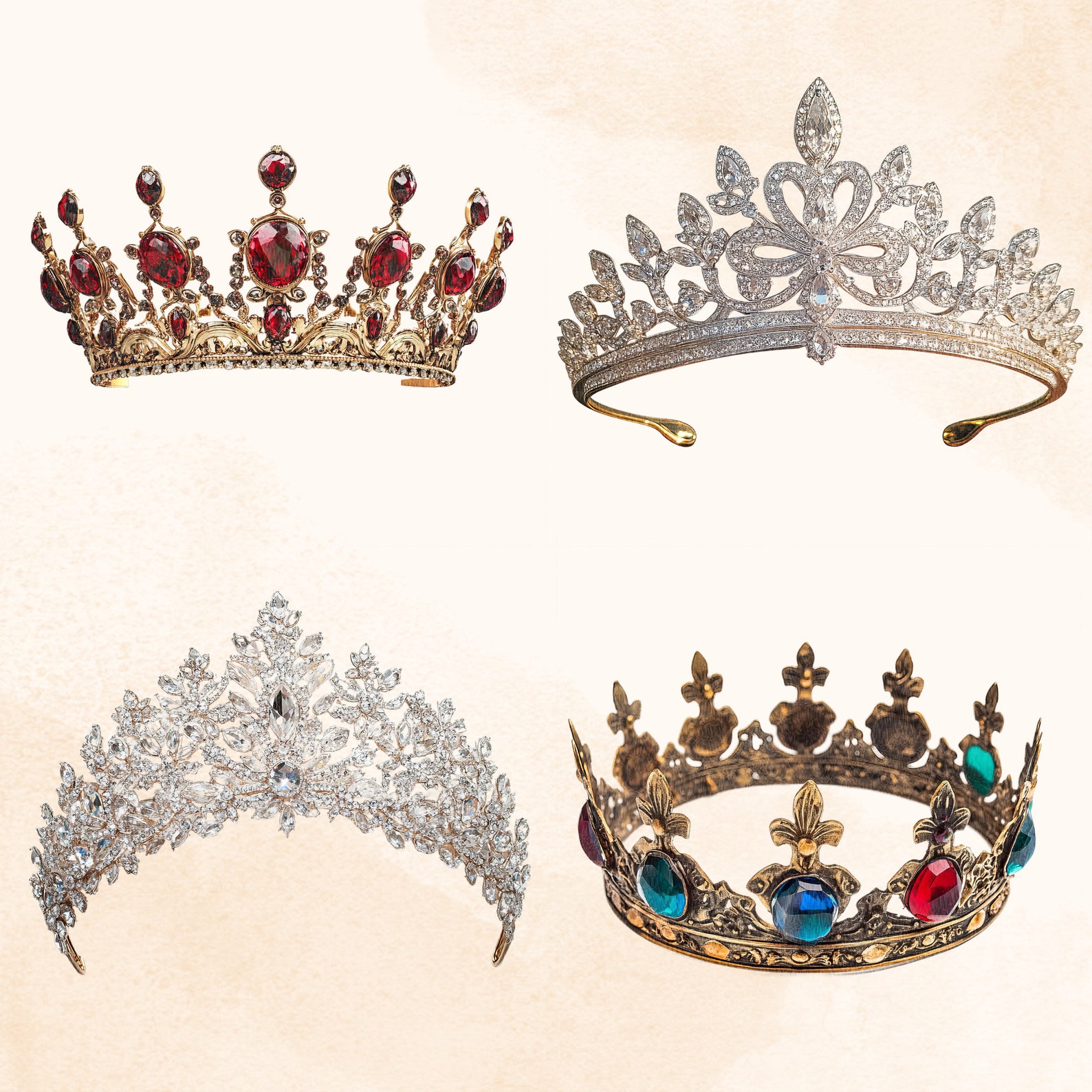 Crowns and Tiaras Clipart | Princess Crown PNG | Royal Crown Clipart ...