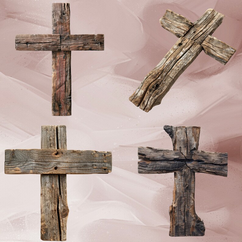 Wooden Rustic Crosses PNG | Christian Png | Instant Download ...
