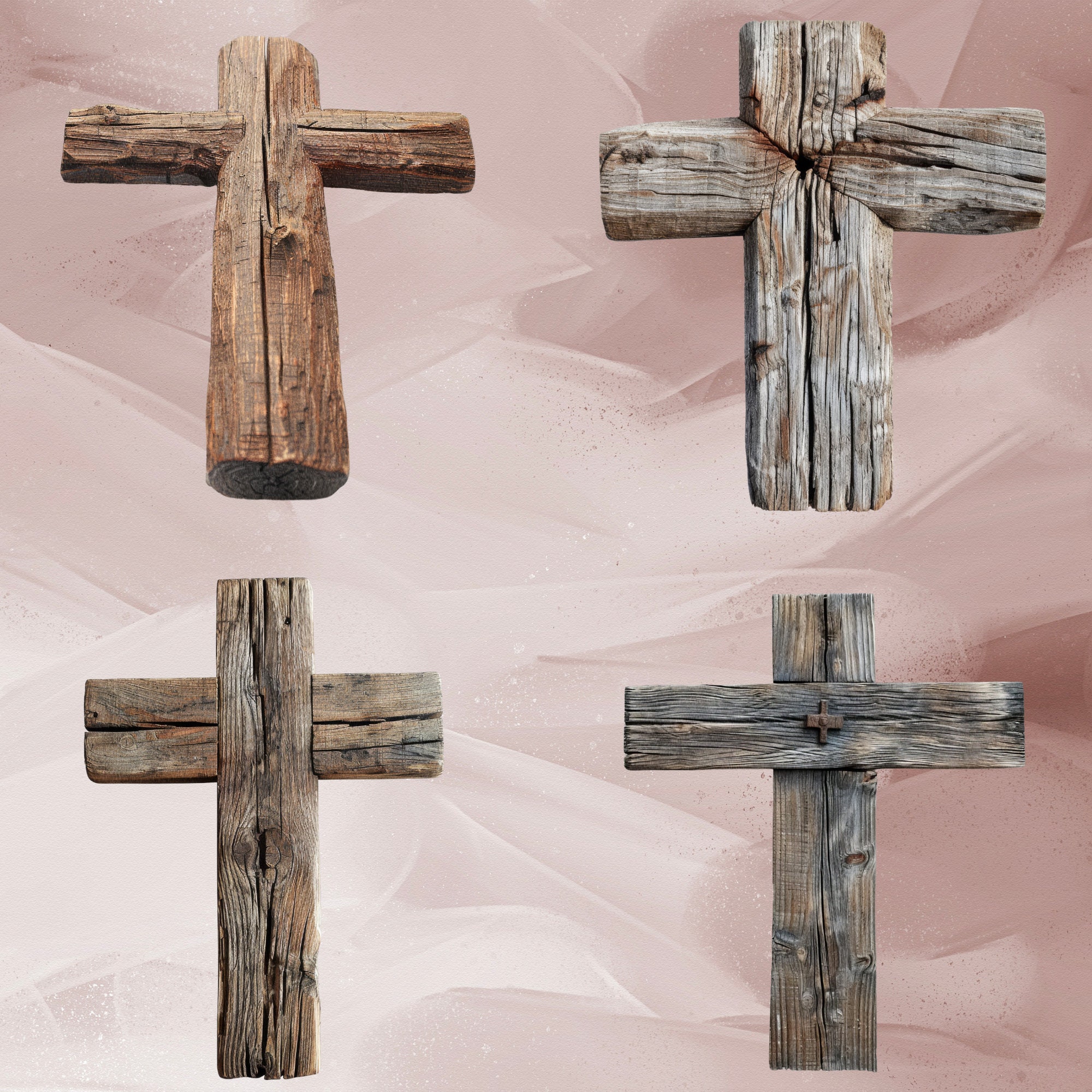Wooden Rustic Crosses PNG | Christian Png | Instant Download ...