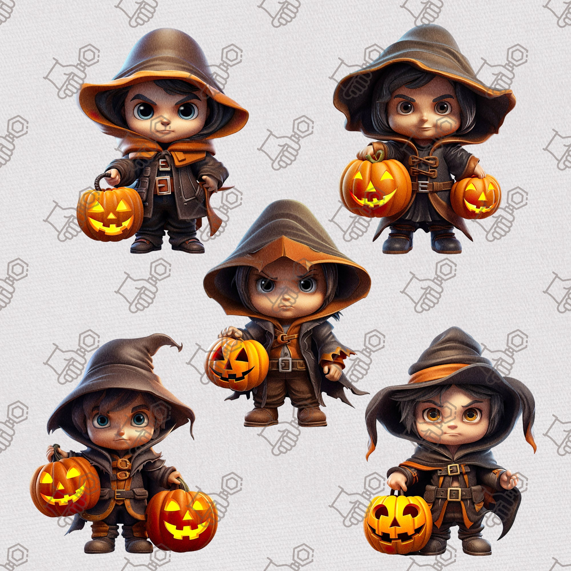 Halloween Clip Art Pack Spooky Clipart Bundle October PNG - Etsy