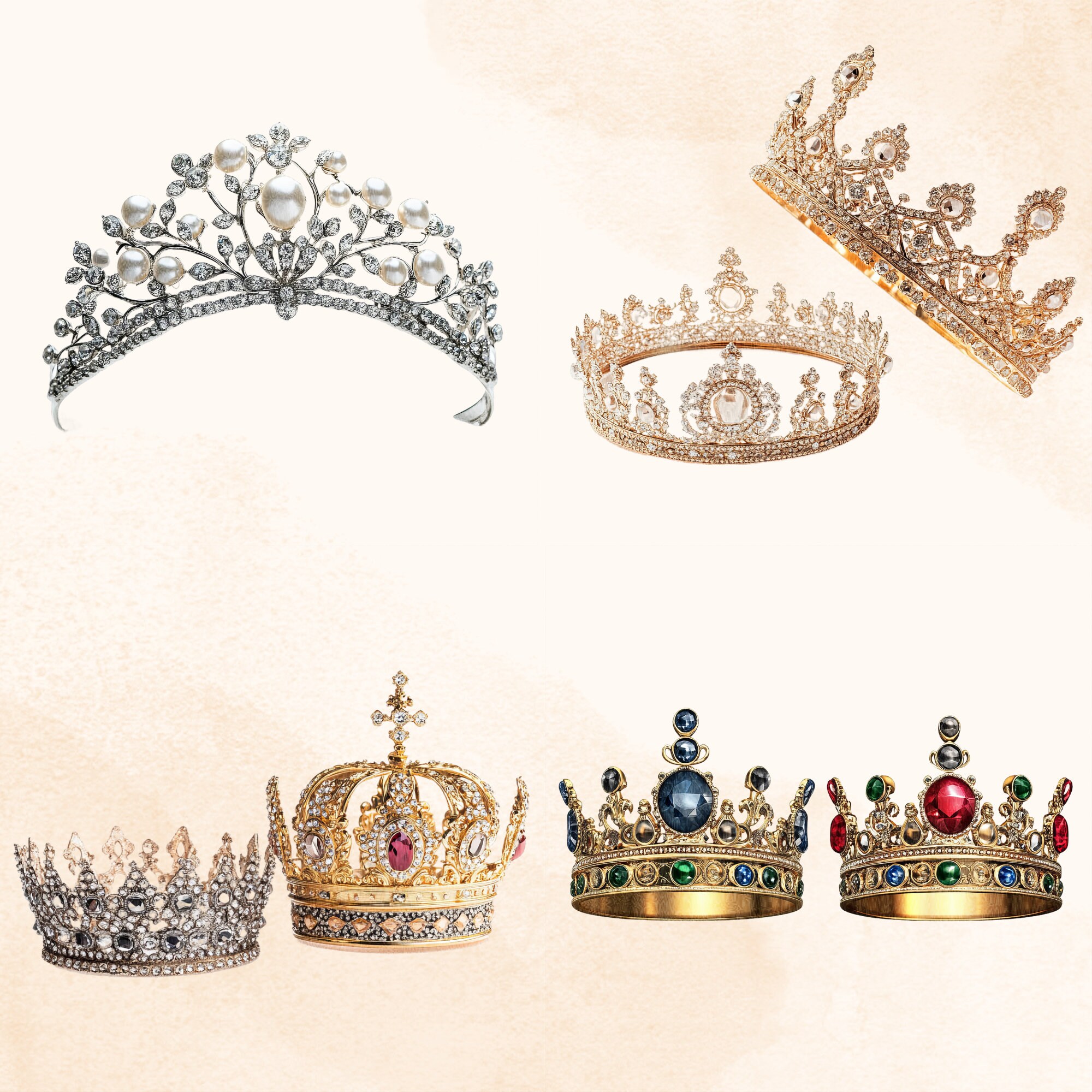 Crowns and Tiaras Clipart | Princess Crown PNG | Royal Crown Clipart ...