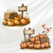 Fall Pumpkin Clipart | Decorative Pumpkins With Sign Png | Pumpkins ...