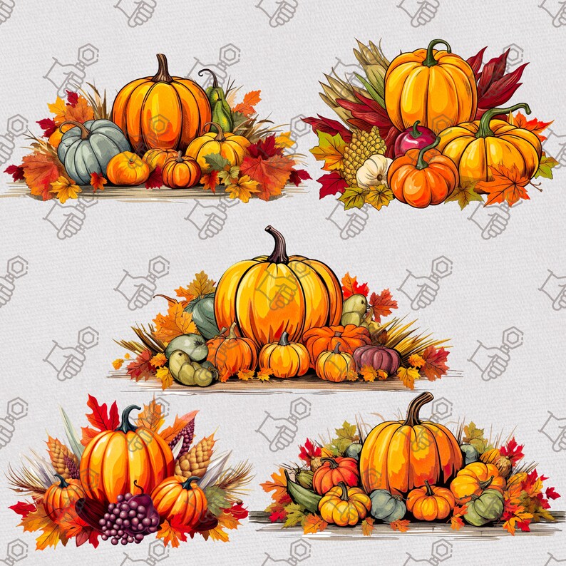 Thanksgiving Clipart | Harvest Clipart | Commercial Use | Watercolor ...