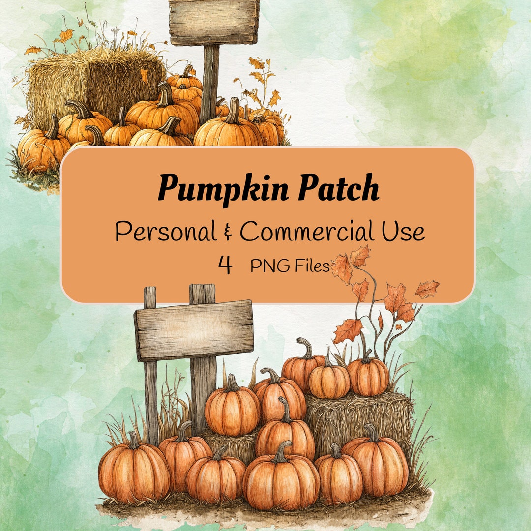 Fall Pumpkin Clipart | Decorative Pumpkins With Sign Png | Pumpkins ...