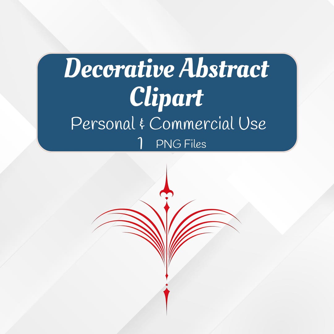 Elegant Red Abstract Clipart - Digital Download, Modern Art, Decorative ...