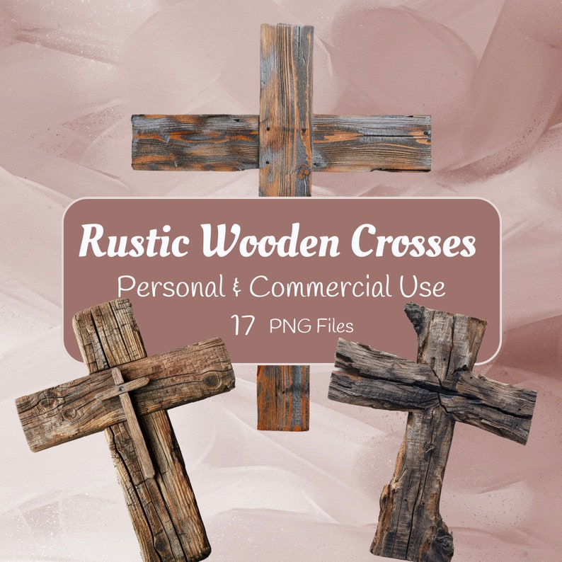 Wooden Rustic Crosses PNG | Christian Png | Instant Download ...
