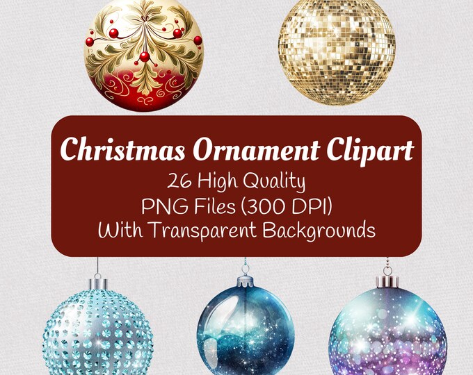 Christmas Clipart, Christmas Clipart Commercial Use, Christmas Ornament ...