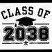 Class of 2038 Png, 2038 Graduation Png, First Day of School Digital ...