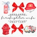 Fire Wife Coquette Png, Fire Hydrant and Bows Png, Firefighter Life ...