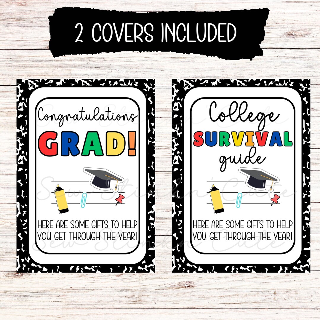 Composition Notebook Gift Card Page for Graduation, Printable Gift Card ...