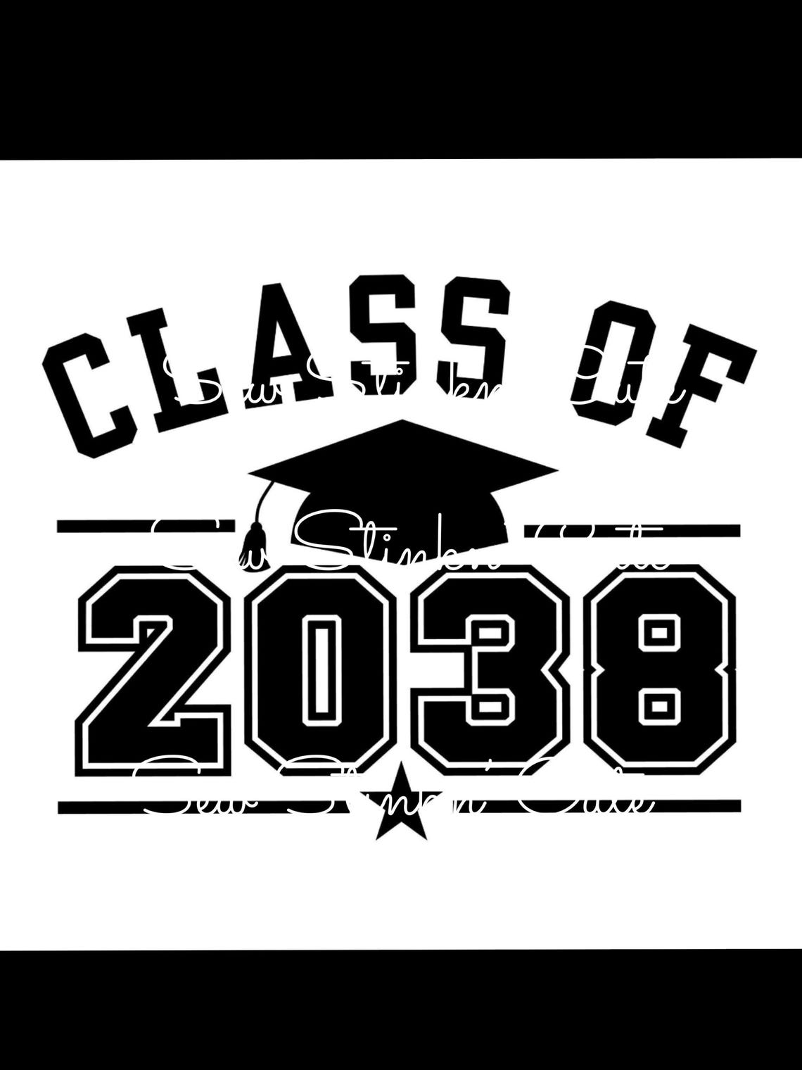 Class of 2038 Png, 2038 Graduation Png, First Day of School Digital ...