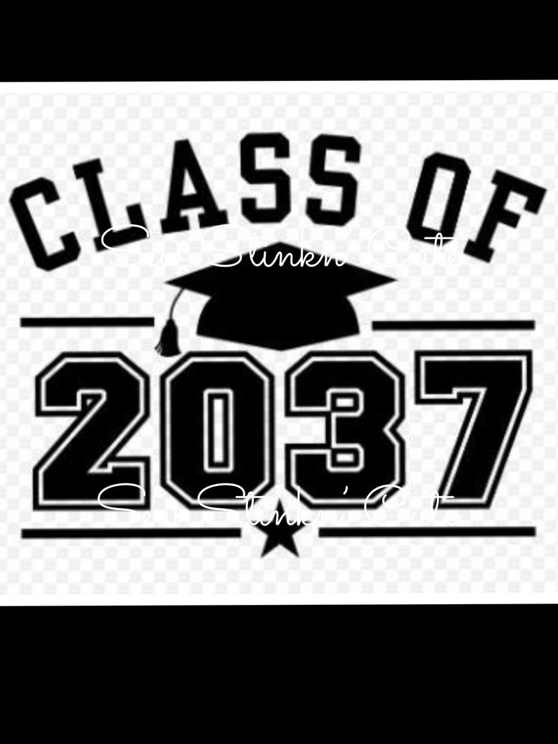 Class of 2037 Png, 2037 Graduation Png, First Day of School Digital ...