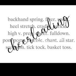 Cheerleading PNG, Cheerleading Typography Png, Cheer SVG, Cheering ...