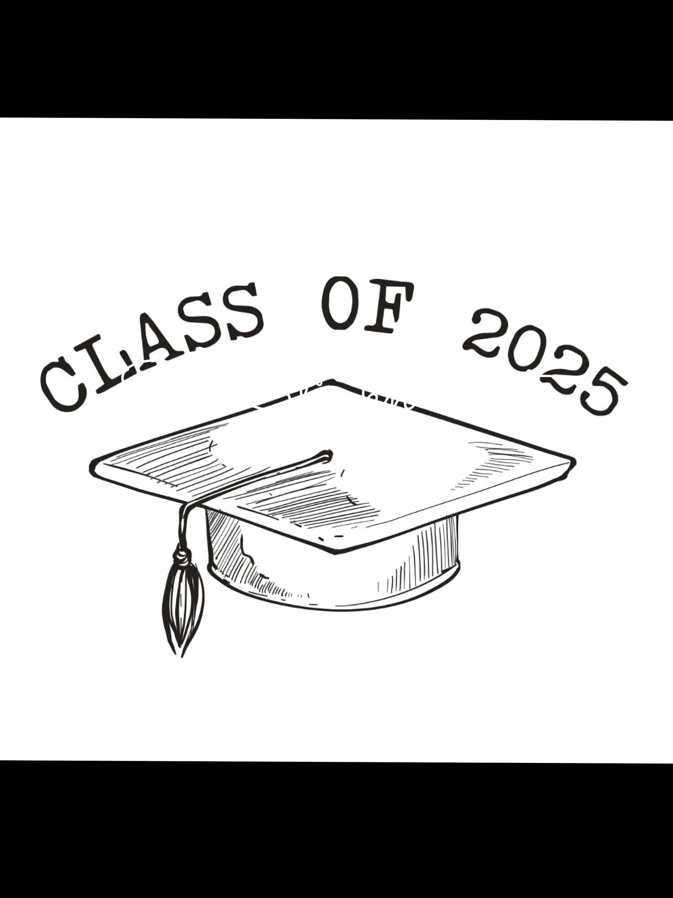 Class of 2025 Graduation Cap PNG, Senior Shirt Design, Graduation ...