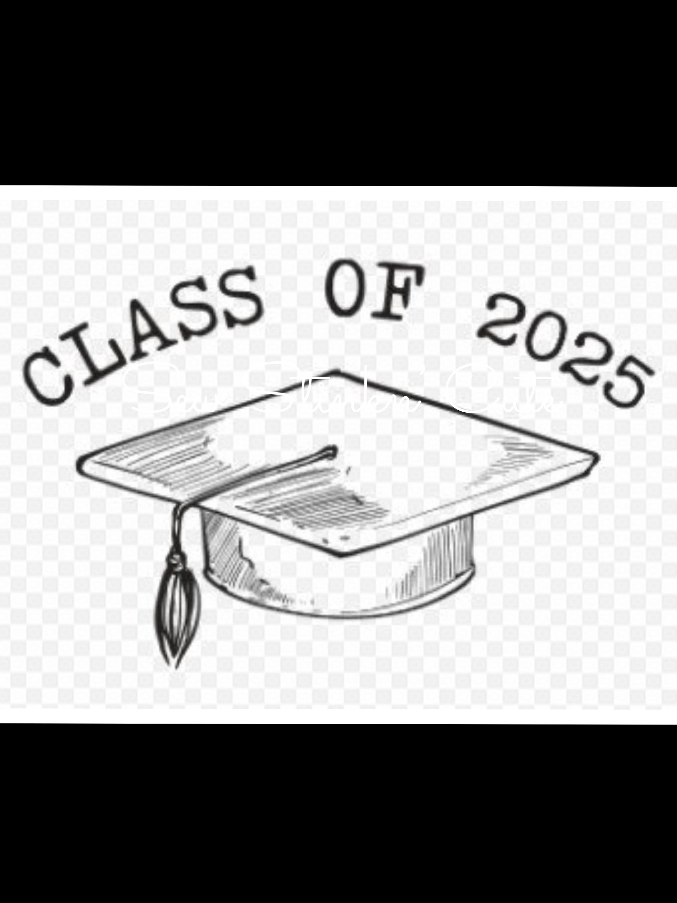 Class of 2025 Graduation Cap PNG, Senior Shirt Design, Graduation ...