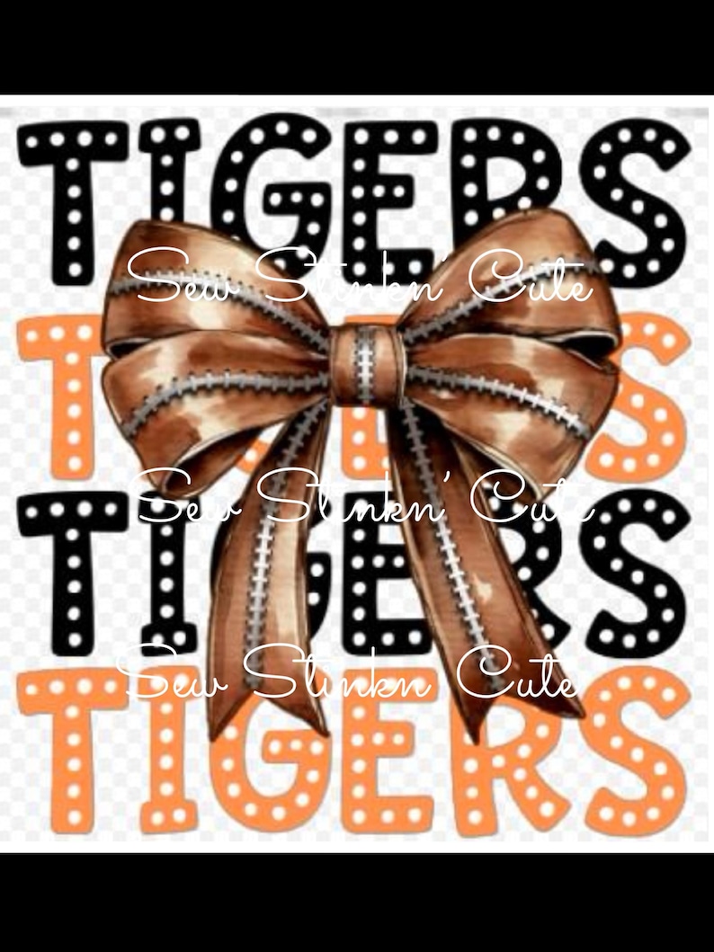 Black and Orange Tigers Png, Tigers Football Png, Football Coquette Png ...
