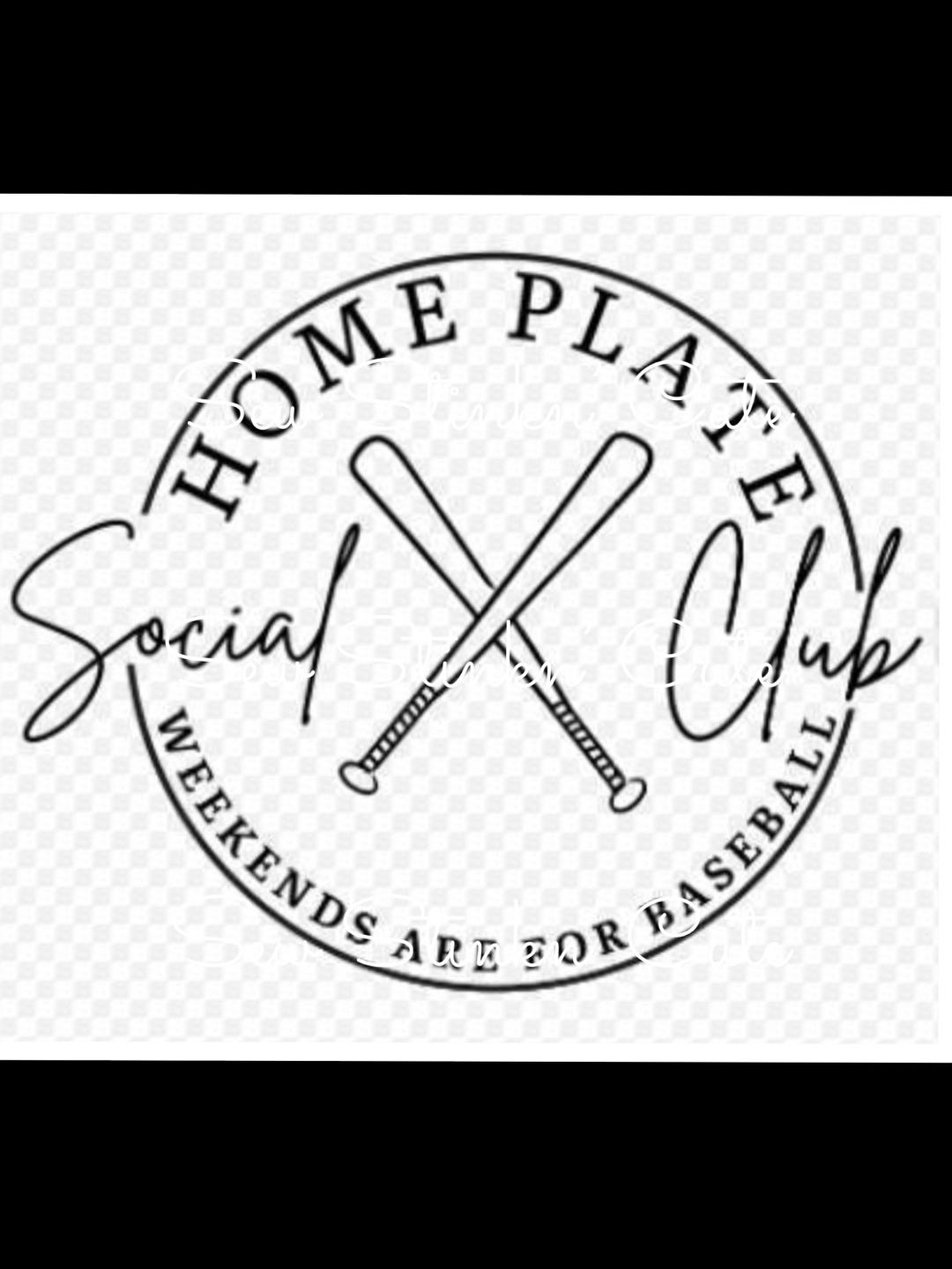 Home Plate Baseball Social Club Png, Baseball Mom Svg, Baseball Mama ...