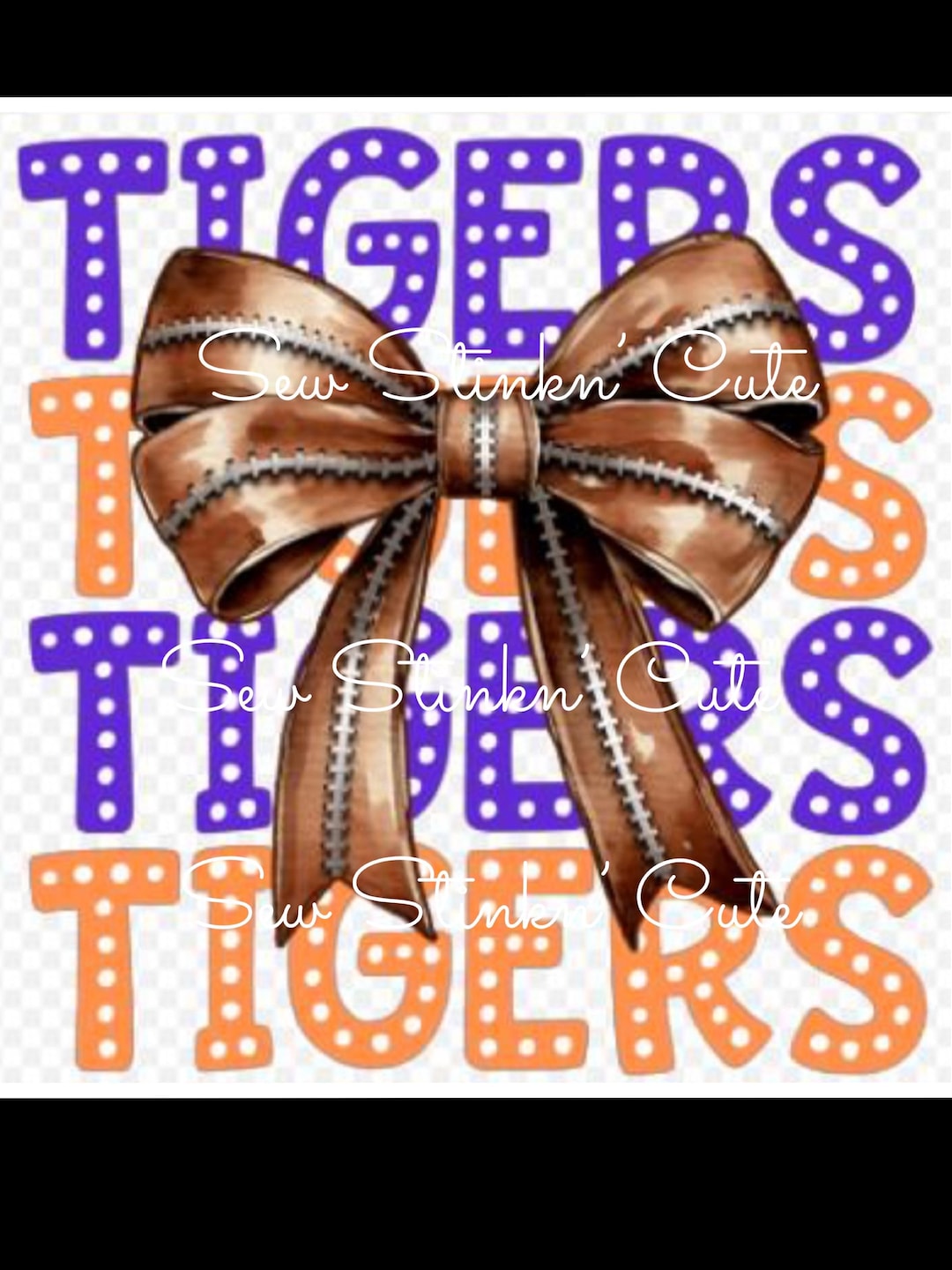Purple and Orange Tigers Png, Tigers Football Png, Football Coquette ...