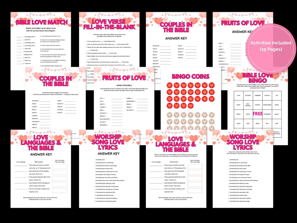 Love Languages Bible Game, Valentine Trivia for Christian Couples ...