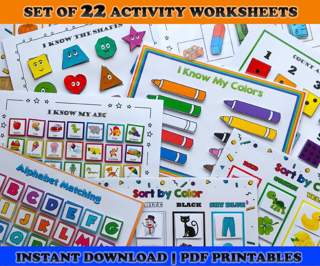 Preschool Learning Binder: Toddler Busy Book Printable (PDF Download ...