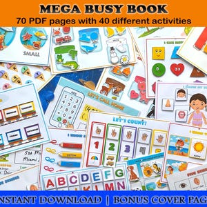 Preschool Learning Binder: Toddler Busy Book Printable (PDF Download A4 ...