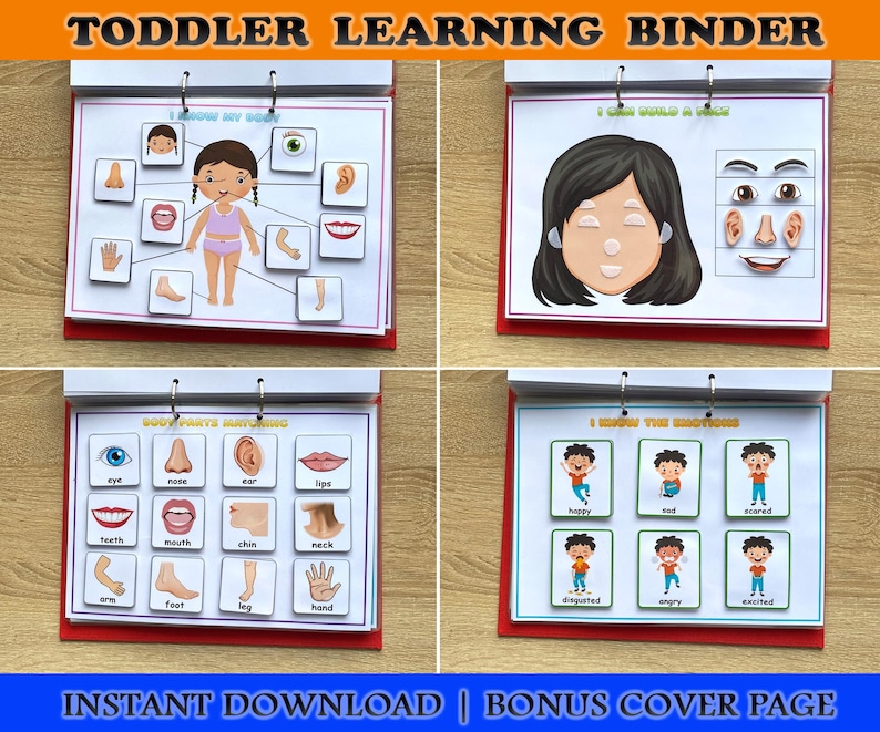 Preschool Learning Binder: Toddler Busy Book Printable (PDF Download A4 ...