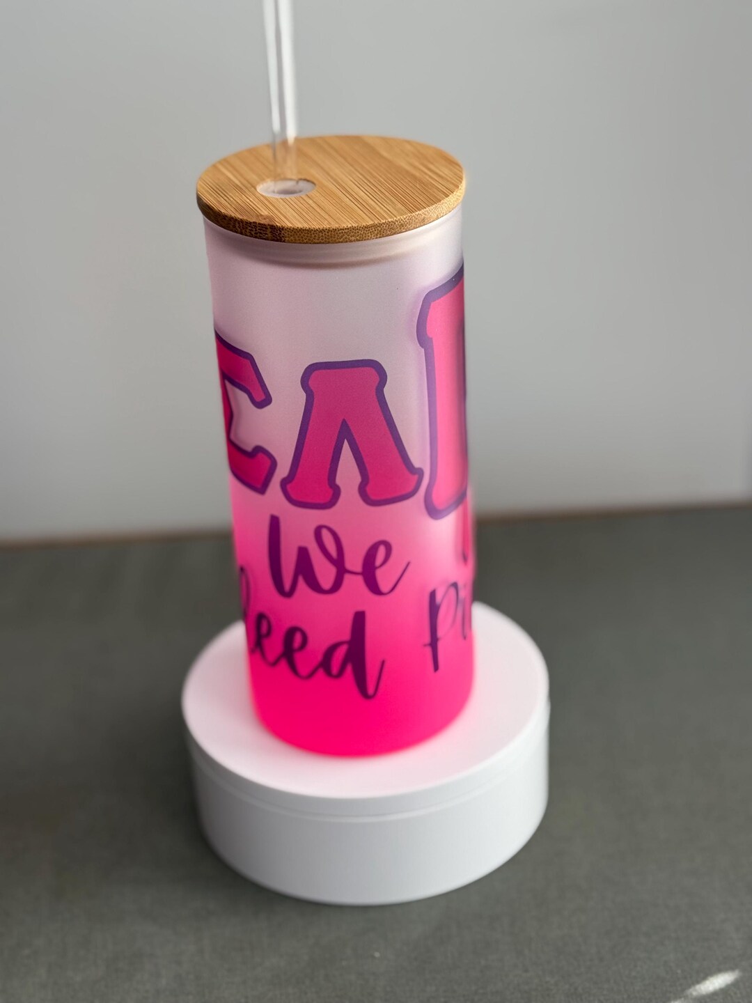 Sigma Lambda Gamma Iced Coffee Cup W/bamboo Lid - Etsy