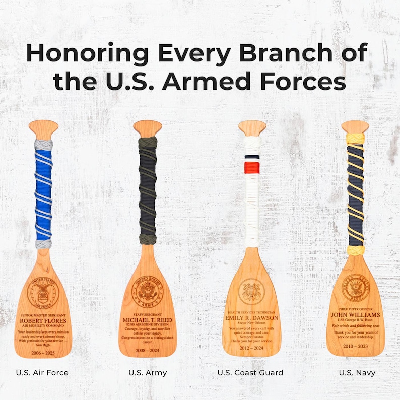 Personalized Military Paddle – Custom Cherry Wood Engraved Gift | 24 ...