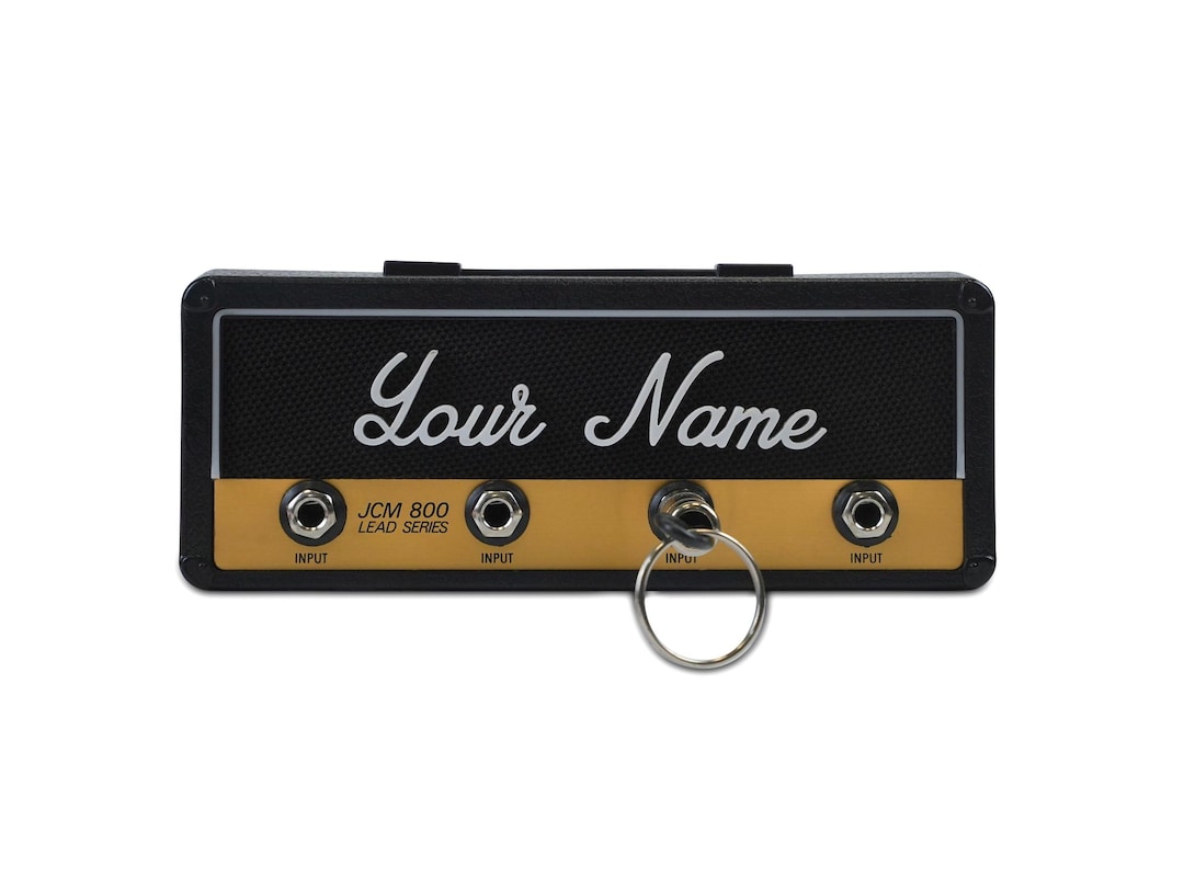 Personalized Guitar Amp Key Holder – Custom Nameplate Wall Rack With 4 ...