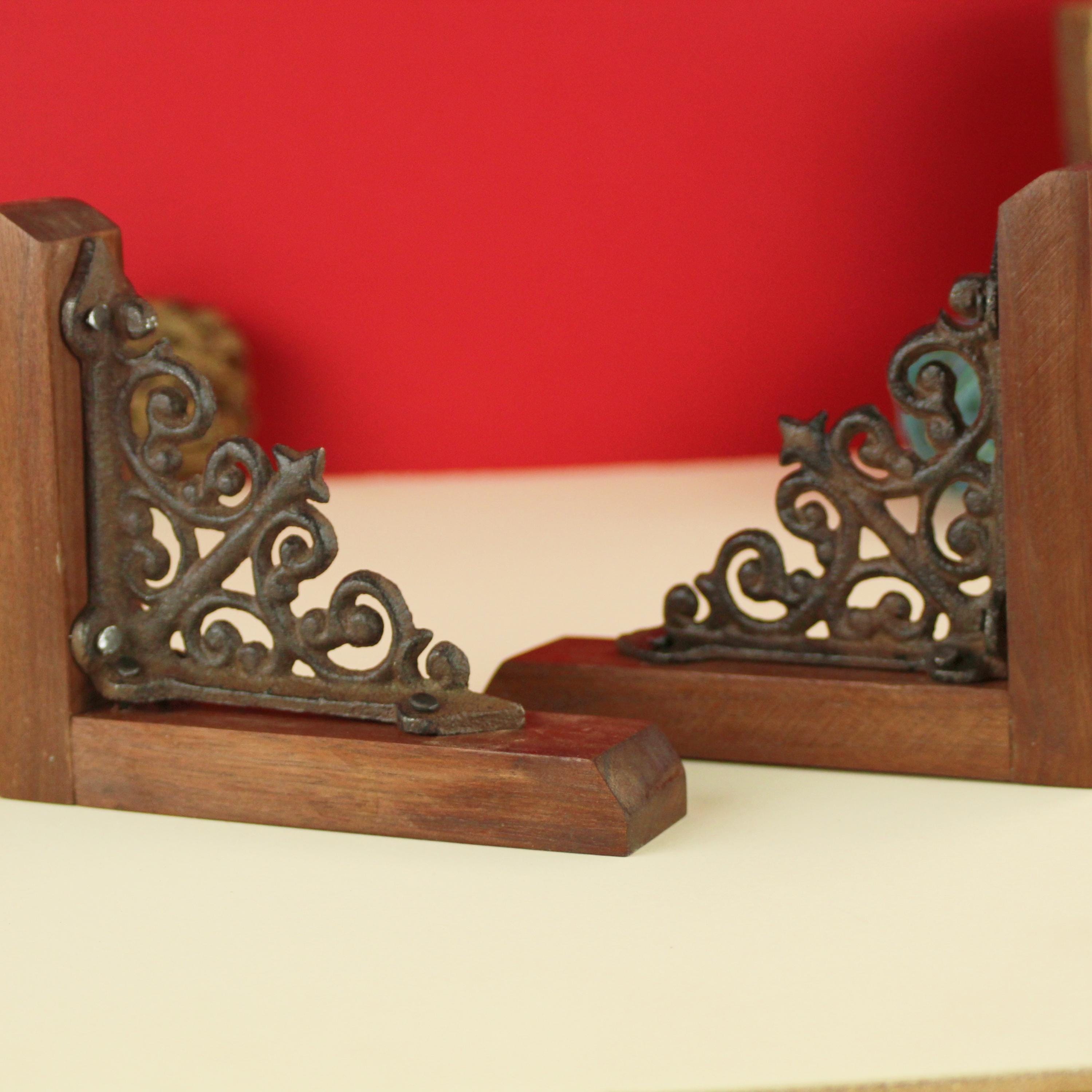 Rustic Library Decor Vintage Inspired Victorian Style Metal Bookend ...