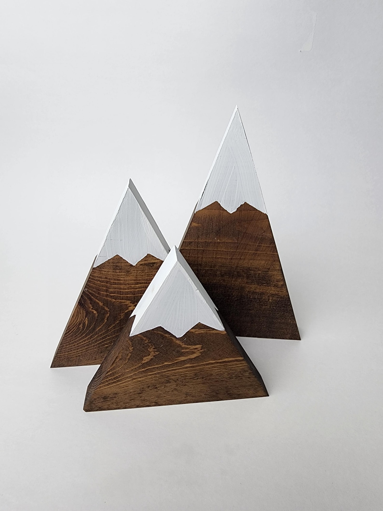 Wooden Mountain Display Desk Decor Alpine Art Office Gift Home Decor ...