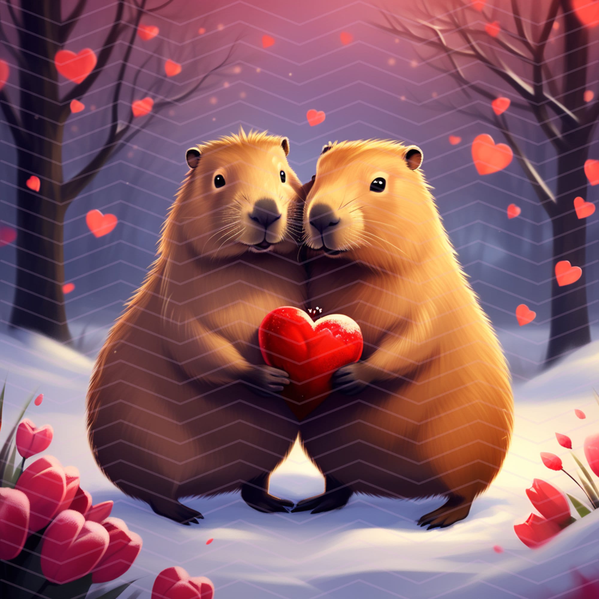 Capybara Valentines Day, Capybaras Bundle, Capybara Png, Capybara, Capy ...