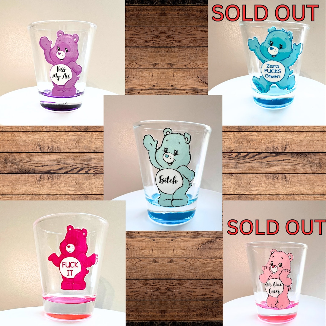 Swear Bear Shot Glass, Adult Shot Glass, Adult Funny, Cussing Bears ...