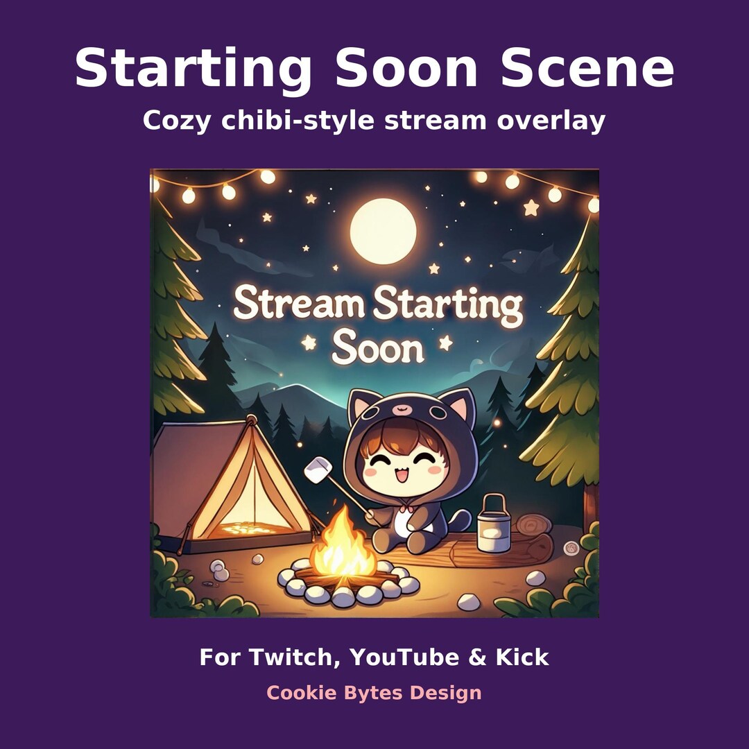 Chibi Stream Starting Soon Screen - Etsy